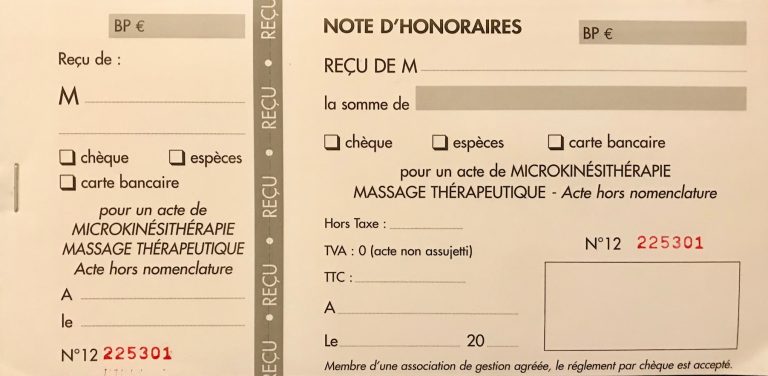 Carnet note d'honoraires - Microkinefrance.org